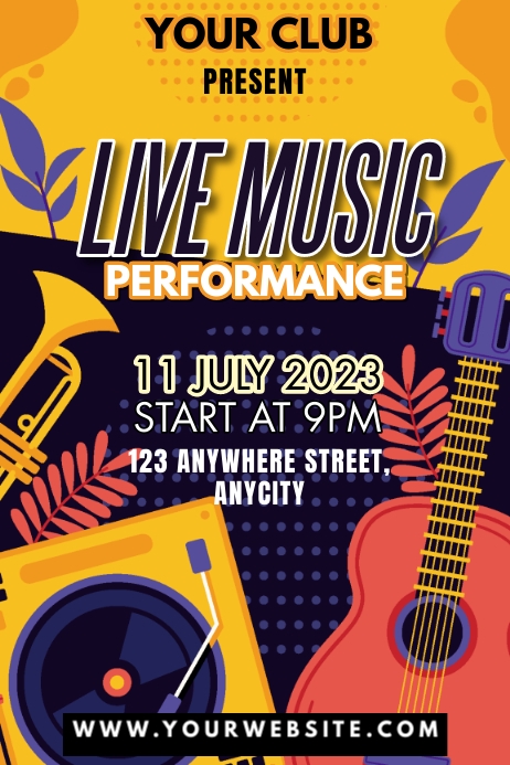 Live Music Poster Template | PosterMyWall