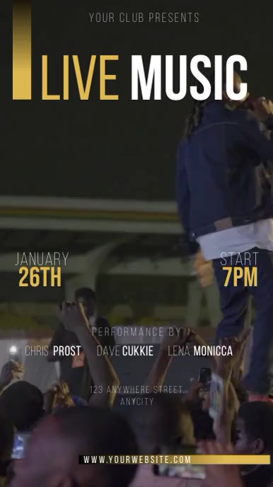 Live Music Poster Template | PosterMyWall