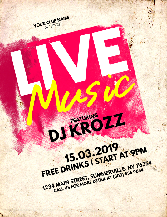 Live Music Flyer Templat | PosterMyWall