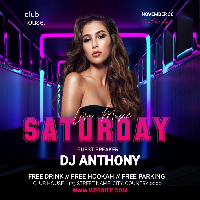 Live Music Saturday Template | PosterMyWall