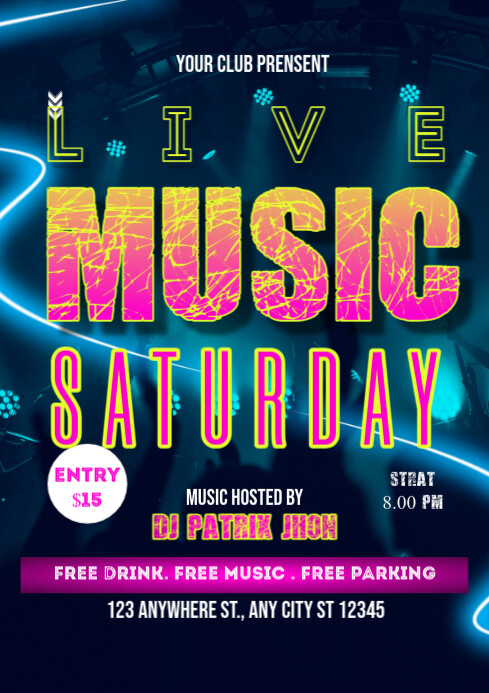 Copy of Live music saturday poster | PosterMyWall