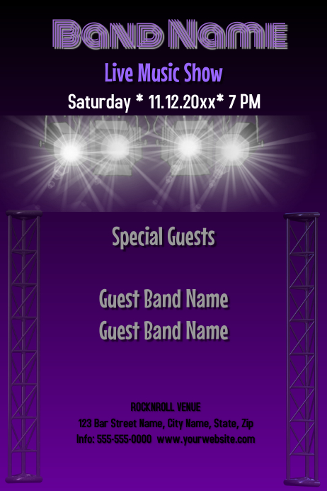 Live Music Show Flyer Template | PosterMyWall