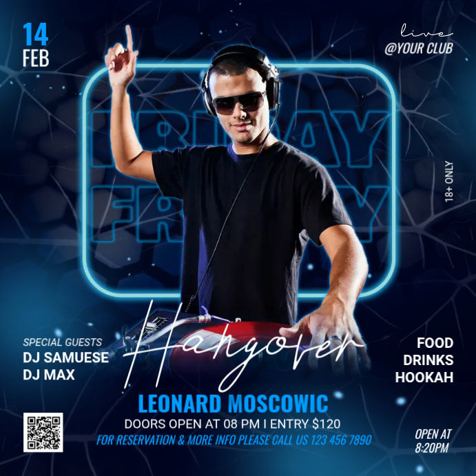 Live Night Club Template | PosterMyWall