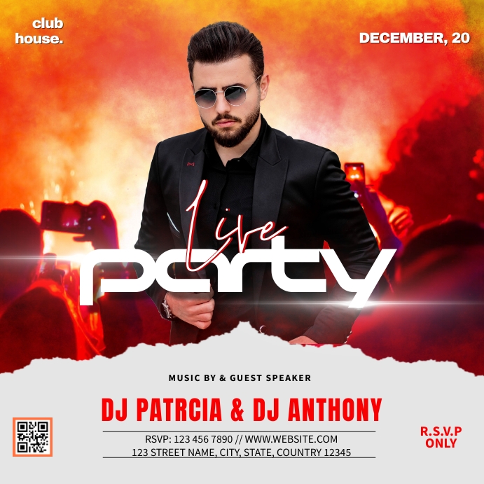 Live Party Template | PosterMyWall