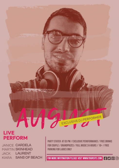 Live Perform Template | PosterMyWall