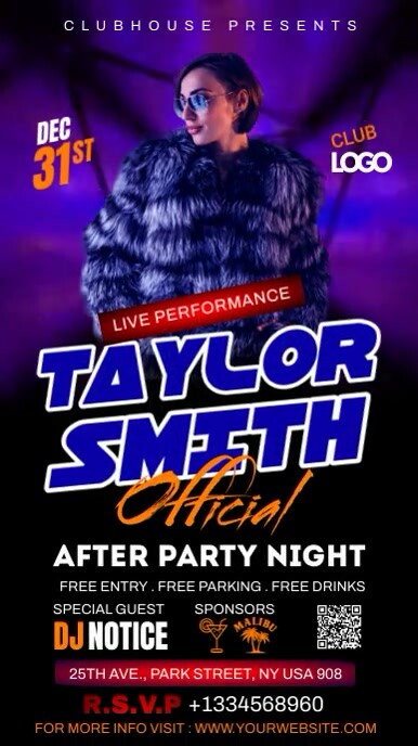 LIVE PERFORMANCE PARTY FLYER TEMPLATE | PosterMyWall