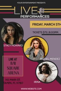 Live music advert poster Template | PosterMyWall