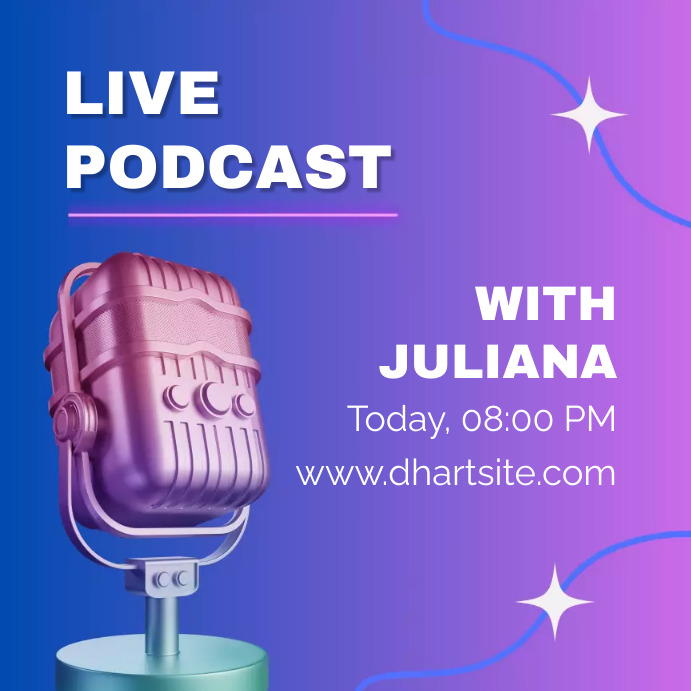 Copy of Live podcast | PosterMyWall
