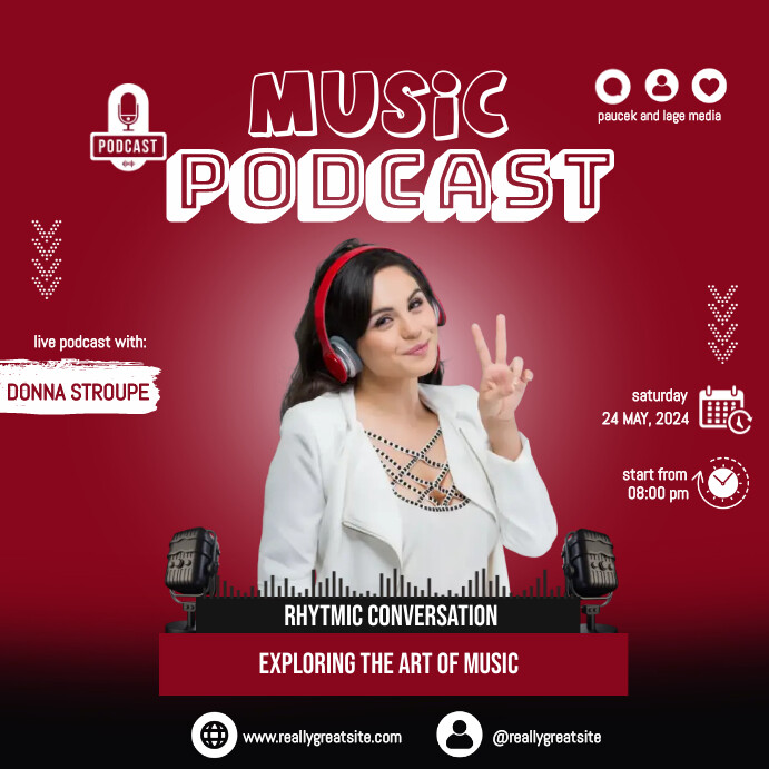 Live Podcast Instagram Post Template | PosterMyWall