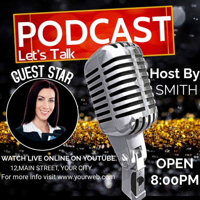 live podcast instagram post Template | PosterMyWall