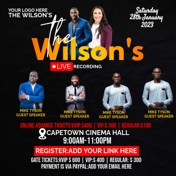 Live recording flyer template | PosterMyWall