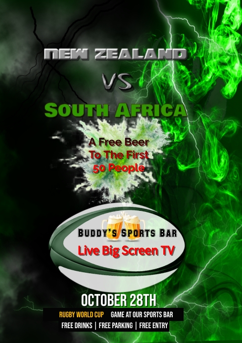 Live Rugby Match Template | PosterMyWall