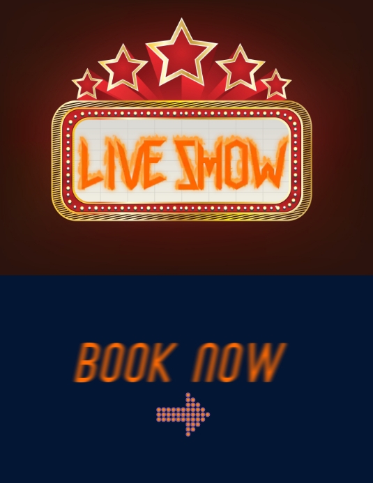 Live show booking Template | PosterMyWall