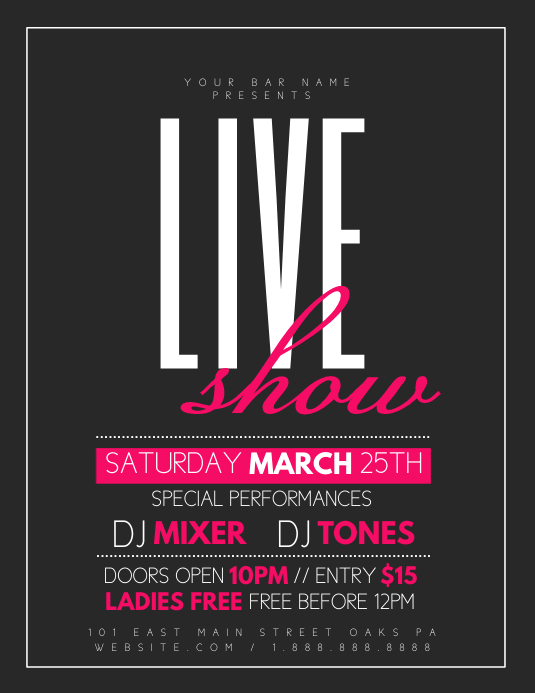 Live Show Template | PosterMyWall