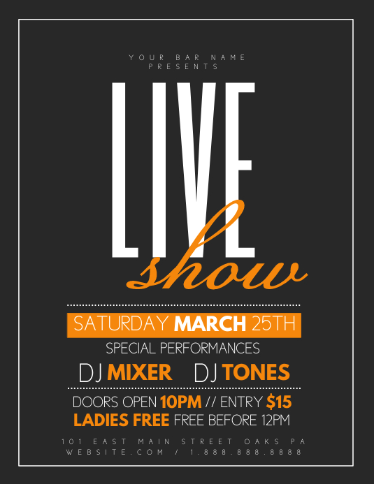 Live Show Template | PosterMyWall