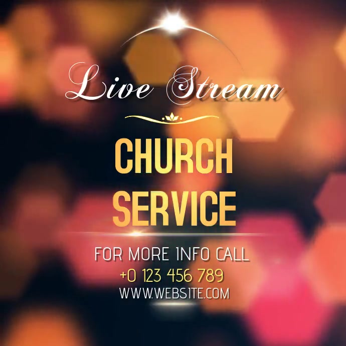 Copy of live stream church service ad template | PosterMyWall