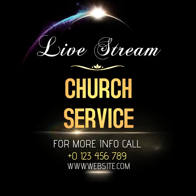 Copy of live stream church service ad template | PosterMyWall