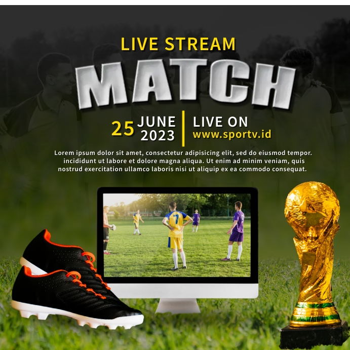 Copy of Live Stream Soccer | PosterMyWall