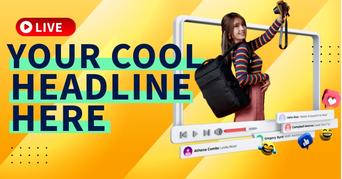 Live Video Streaming Thumbnail Template | PosterMyWall