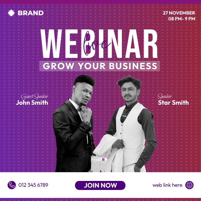 Live Webinar Instagram Ads Template | PosterMyWall