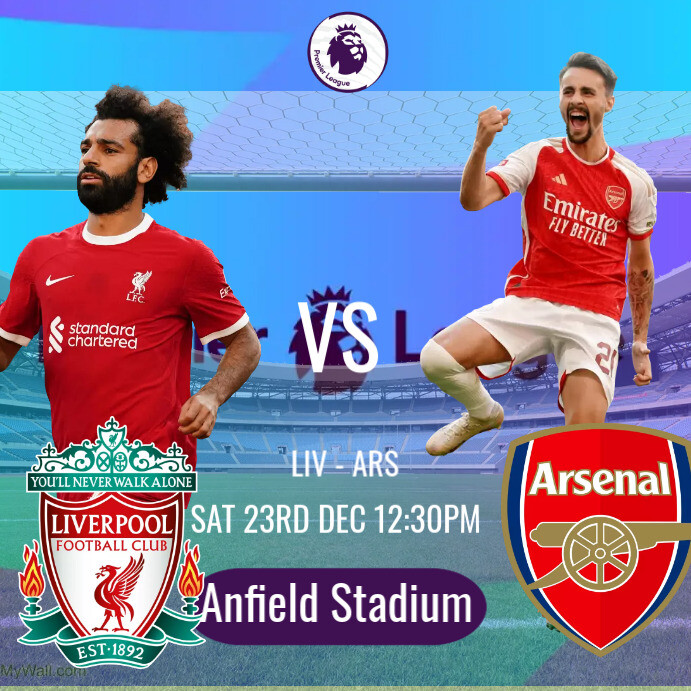 Liverpool vs Arsenal (1) Template | PosterMyWall