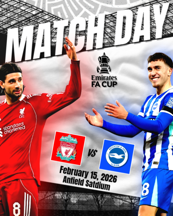 Plantilla de Liverpool vs Brighton Match Day – Emirates FA Cup 2026 ...