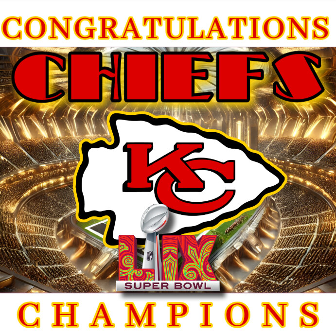 Plantilla de Lix 2025 super bowl champions kansas city chiefs ...