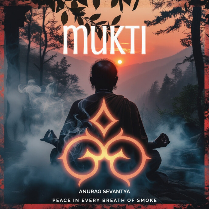 Lo-Fi Indian Spiritual Album Cover With Sadhu And Smoky Forest Template ...