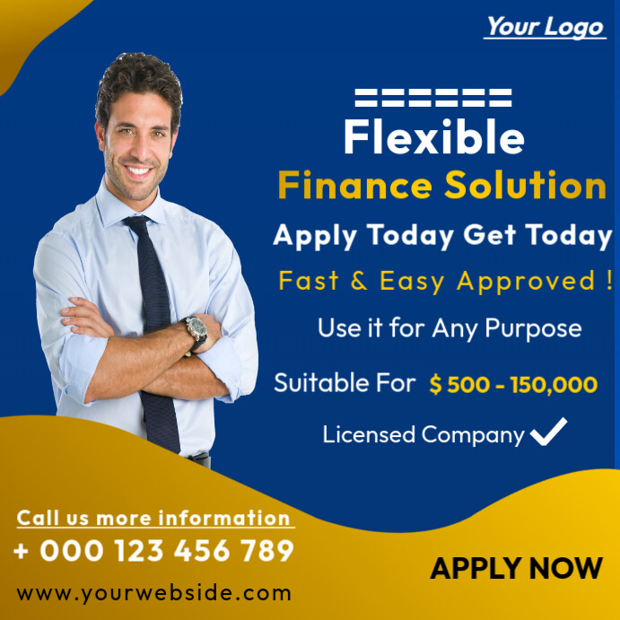 Loan service add Template | PosterMyWall