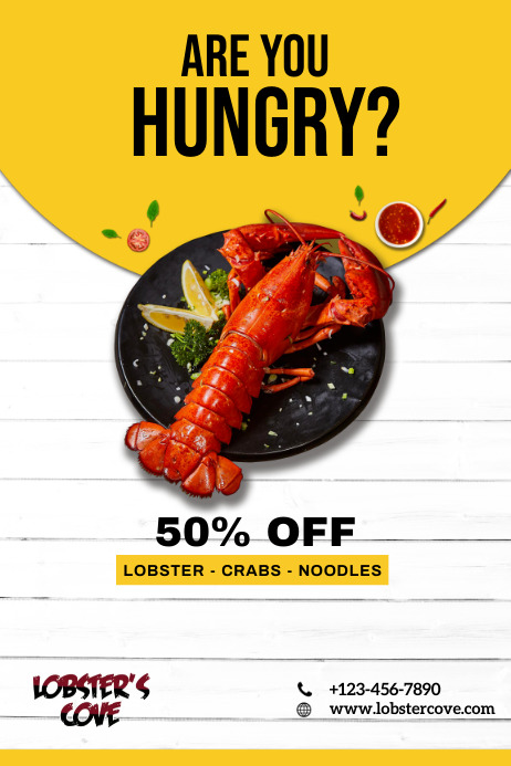 Lobster's Cove Restaurant Poster Template | PosterMyWall
