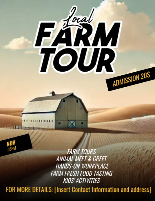 Copy of Local Farm Tour Flyer Template | PosterMyWall
