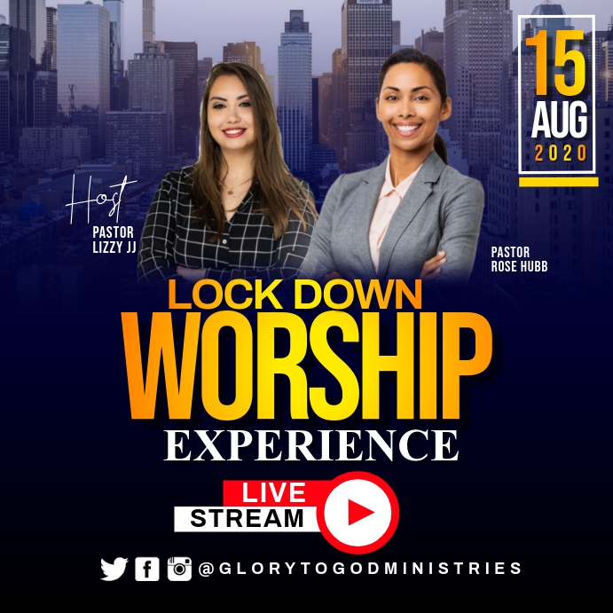 lock-down worship flyer Template | PosterMyWall