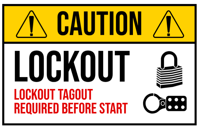 Lockout Tagout Required Sign Template | PosterMyWall