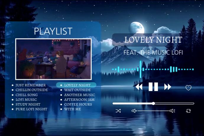 Lofi Study Beats Playlist Template | PosterMyWall