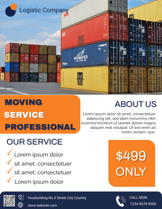 Copy of Logistic flyer template. | PosterMyWall