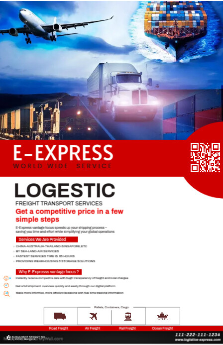 Copy of Logistic service and transport cargo service | PosterMyWall