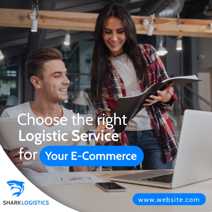 logistic service minimal advertisement Template | PosterMyWall