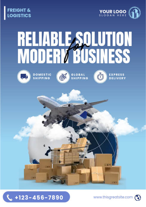 Logistic Shipping Flyers Template | PosterMyWall