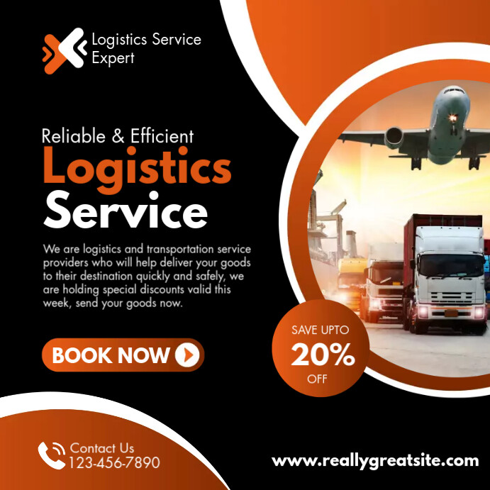 LOGISTICS & transportation AGENCY TEMPLATE | PosterMyWall
