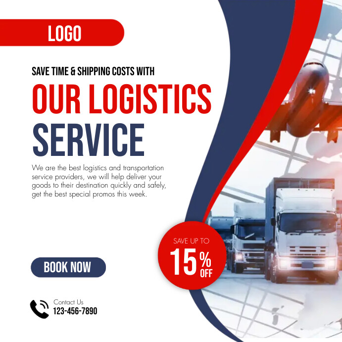 LOGISTICS & transportation AGENCY TEMPLATE | PosterMyWall