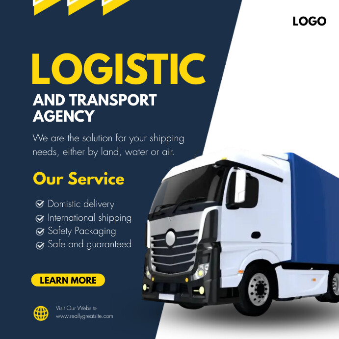 Plantilla de LOGISTICS & transportation AGENCY TEMPLATE | PosterMyWall