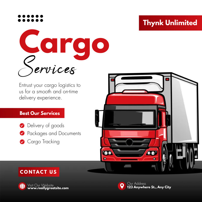 LOGISTICS & transportation AGENCY TEMPLATE | PosterMyWall