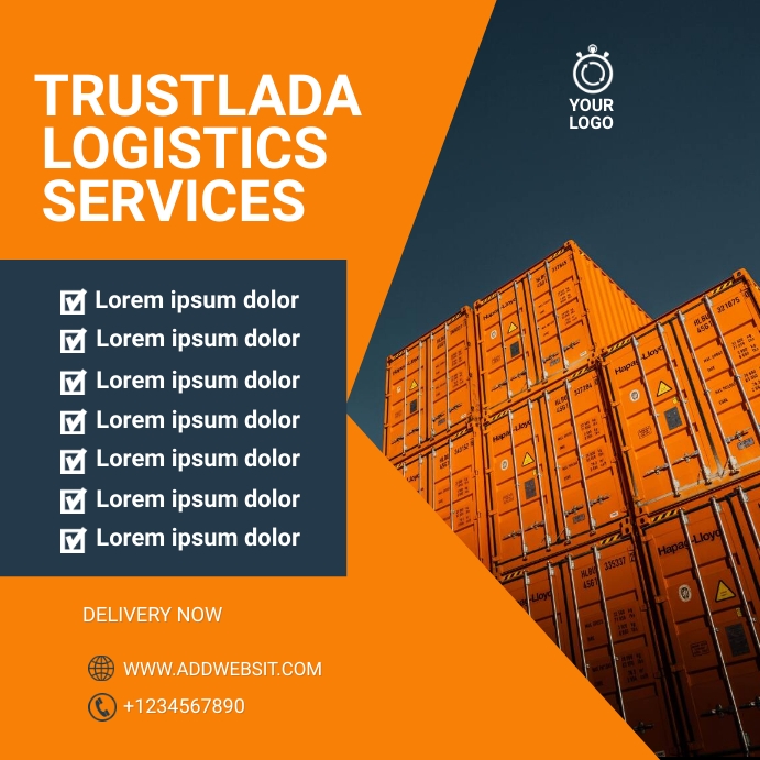 LOGISTICS AD Template | PosterMyWall
