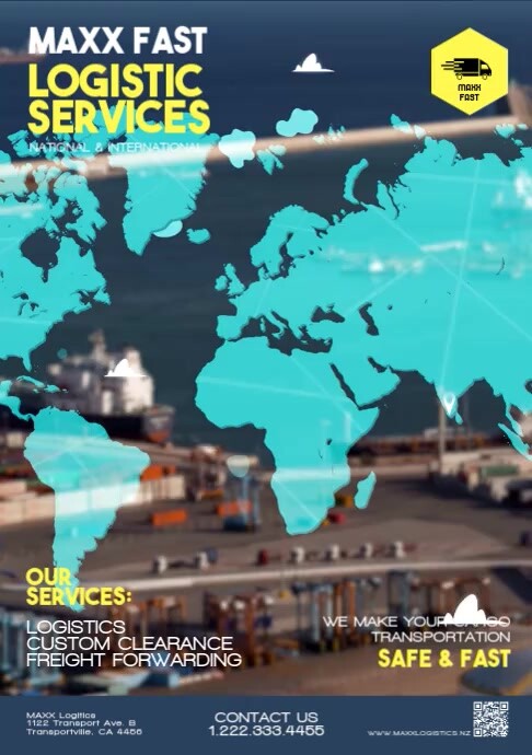 Copy of Logistics Company Video Flyer Template | PosterMyWall