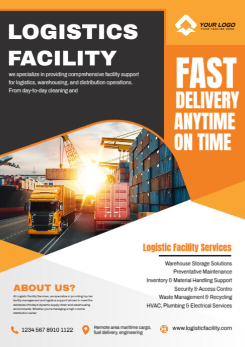 Logistics flyer Template | PosterMyWall