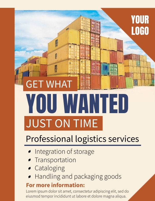Logistics Flyer Template | PosterMyWall