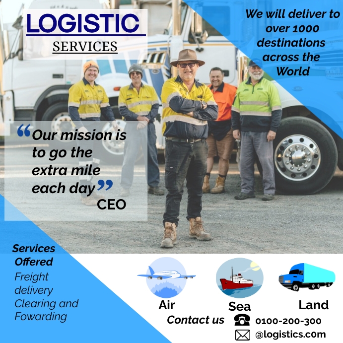 logistics flyer Template | PosterMyWall