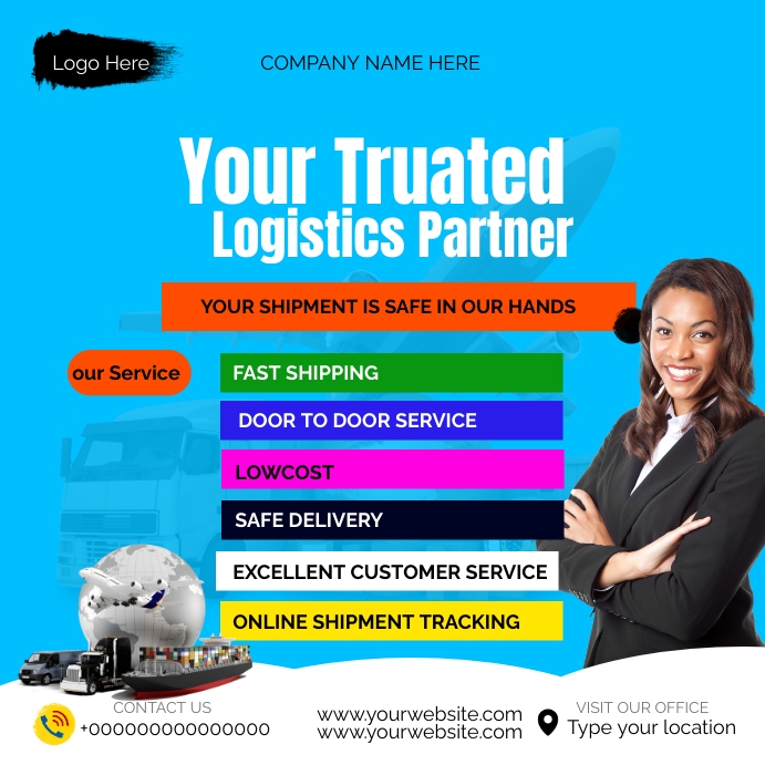 Logistics Flyer Template | PosterMyWall