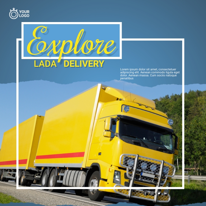 logistics poster ad Template | PosterMyWall