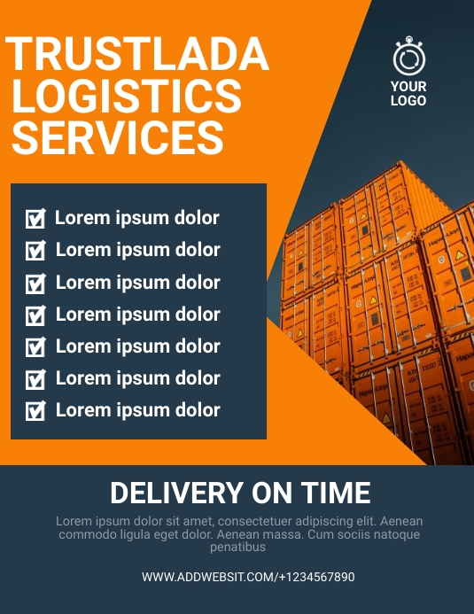 logistics poster ad Template | PosterMyWall